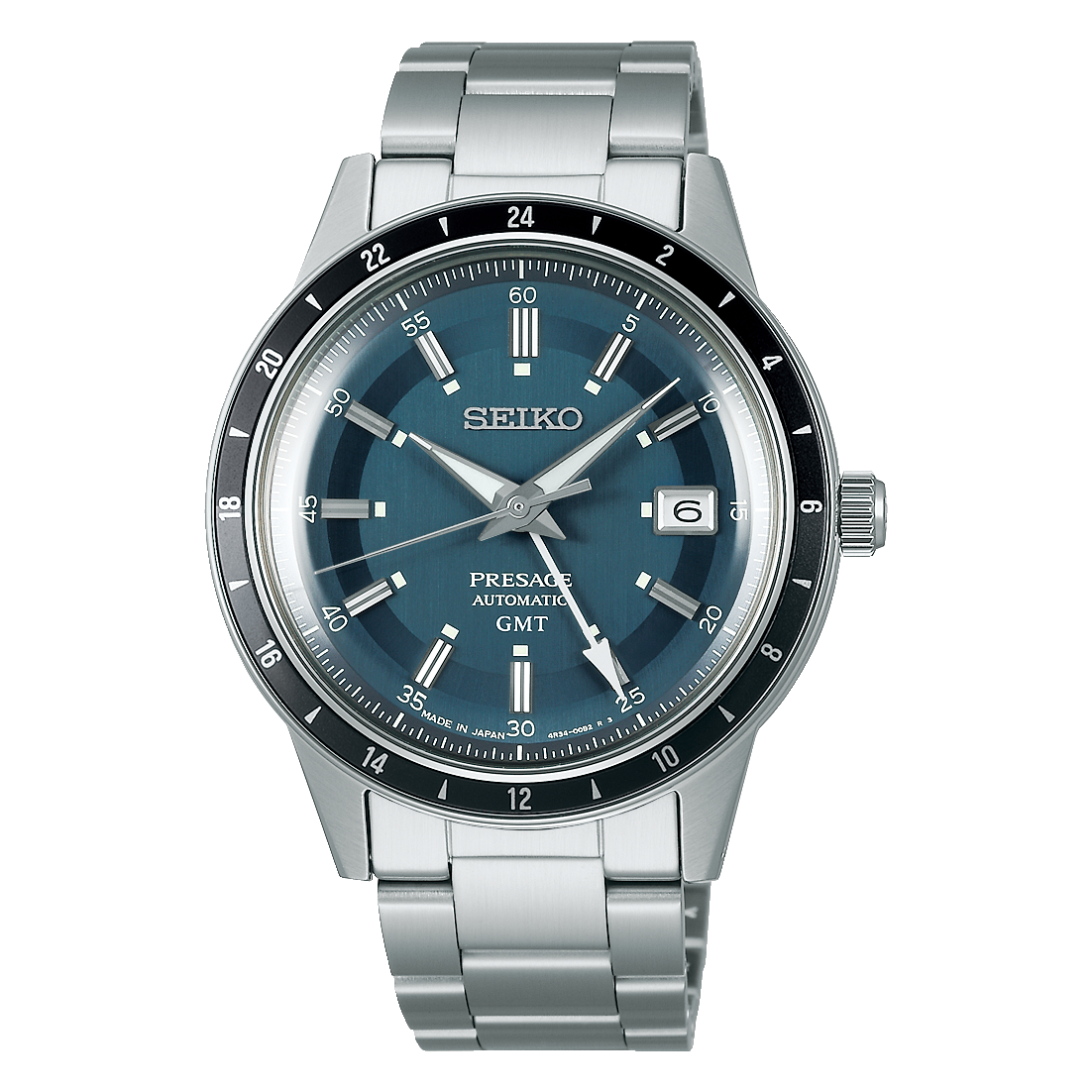 Men’s Seiko SSK009J1 Presage Style60’s Automatic GMT Watch - Luxverse