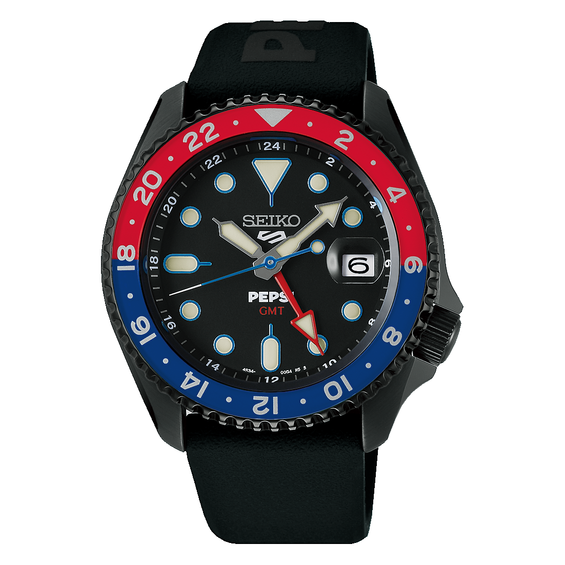 Men’s Seiko SSK047K1 Automatic GMT Limited Edition Silicone Strap Watch ...